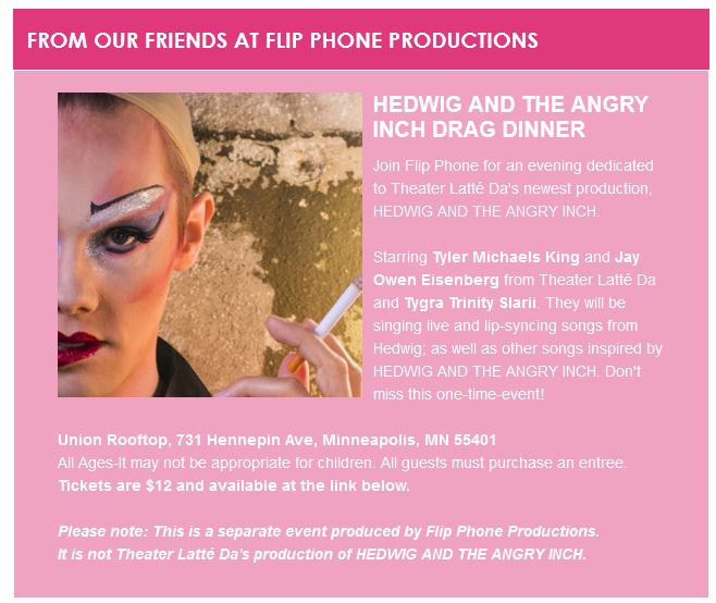 Hedwig and The Angry Inch Drag Dinner – Hannah McKnight